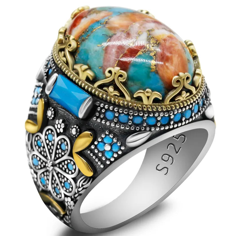 Beautiful Turquoise Turkish Ring for Men – SMC Merchandise