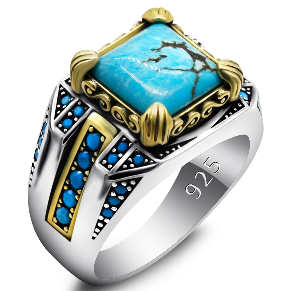 Vintage Turkish Turquoise Ring for Men – SMC Merchandise